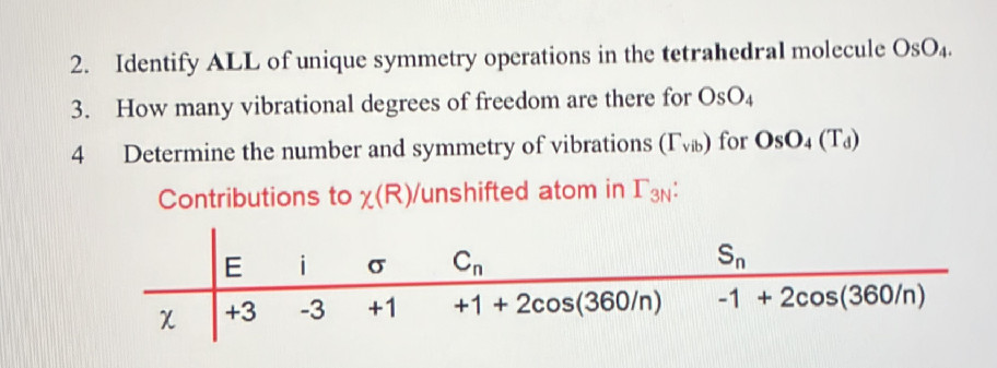 2. Identify ALL of unique symmetry | StudyX