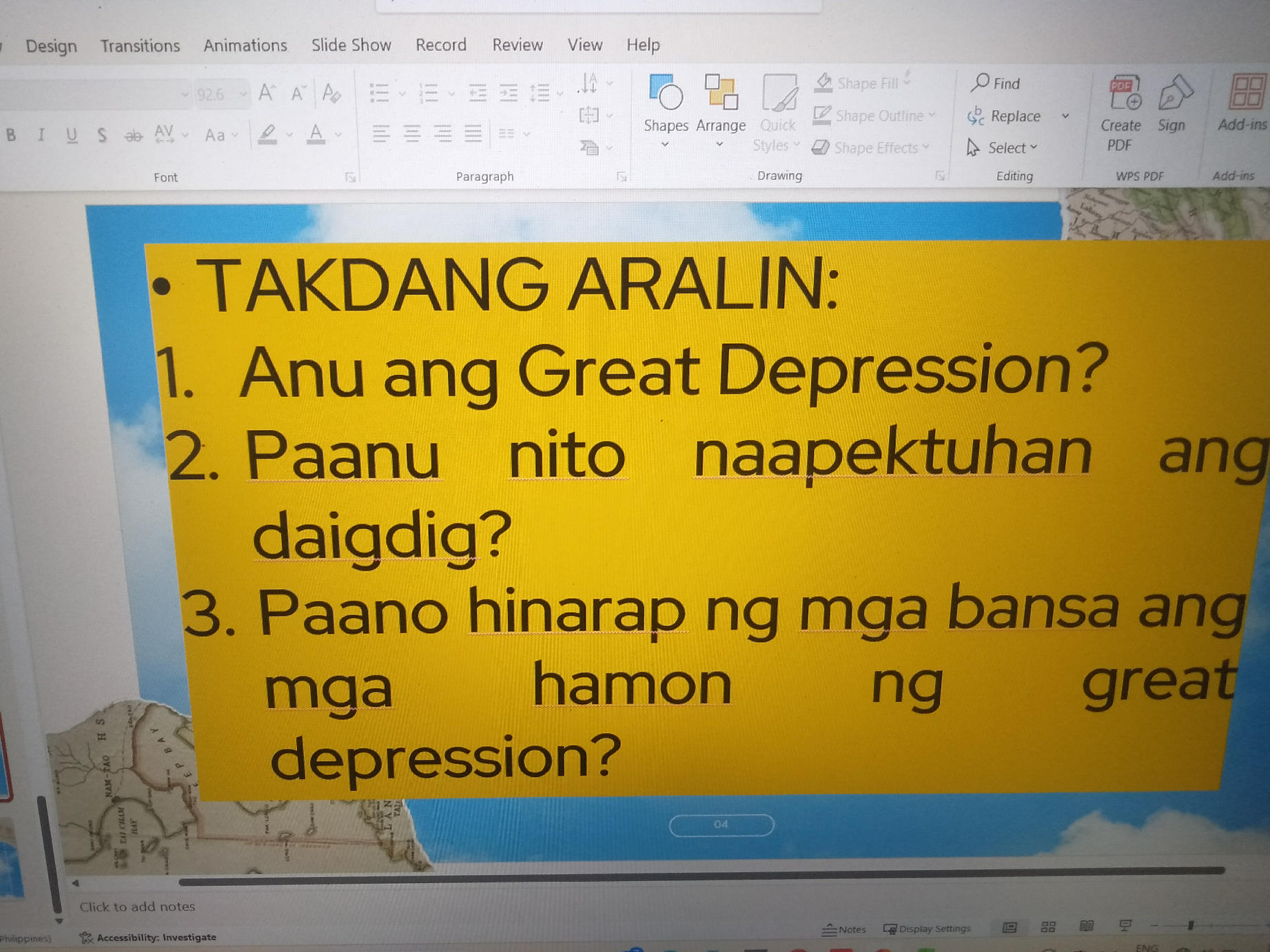 TAK DANG ARALIN: 1. Anu ang Great