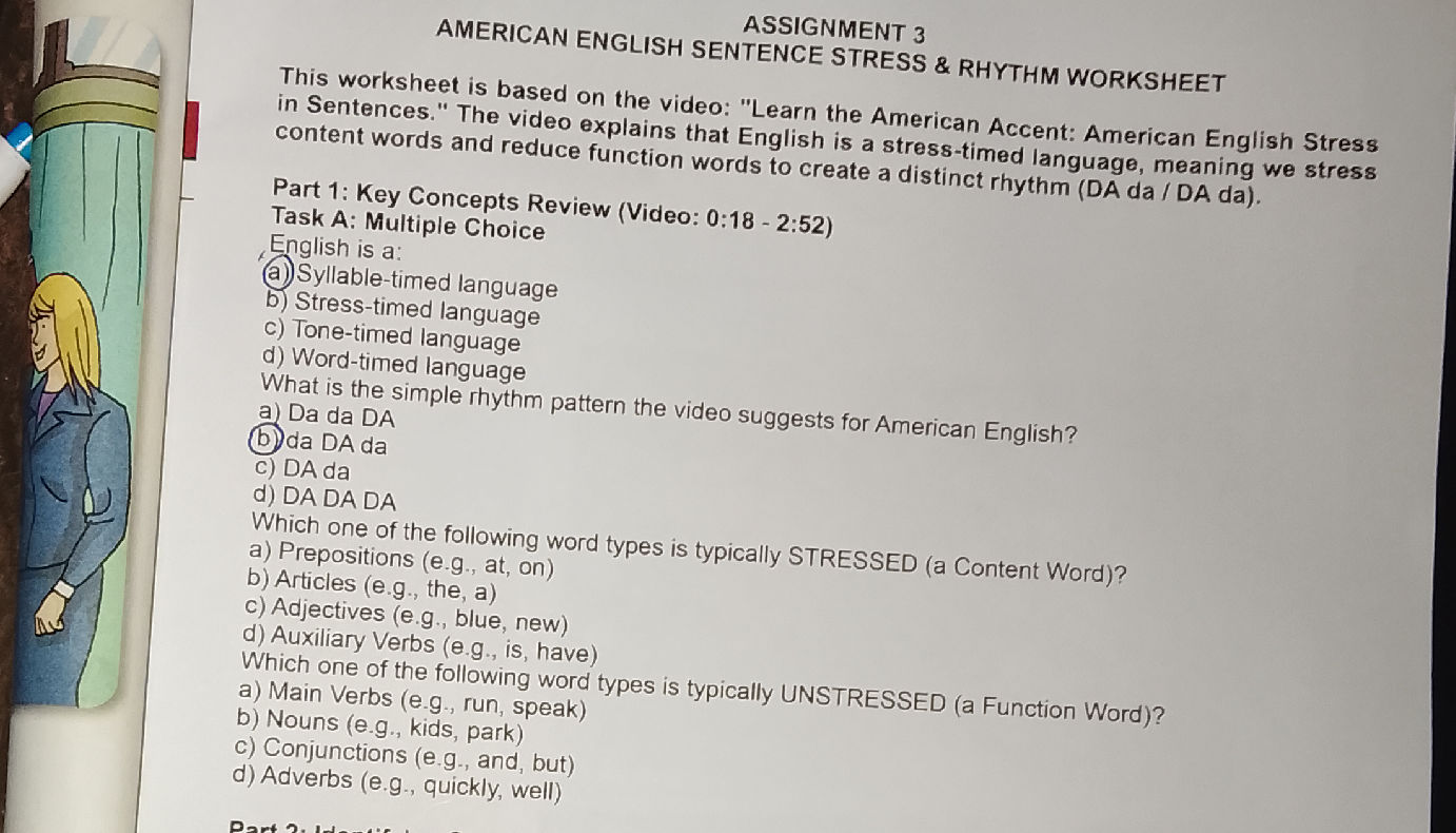ASSIGNMENT 3 AMERICAN ENGLISH SENTENCE | StudyX
