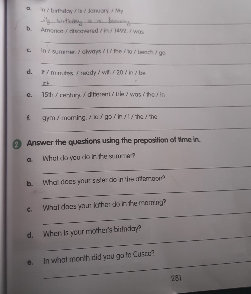 Answer the questions using the preposition | StudyX