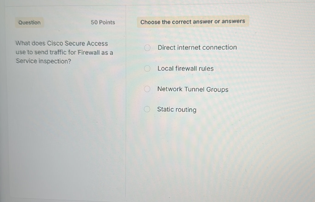 What does Cisco Secure Access use to send | StudyX