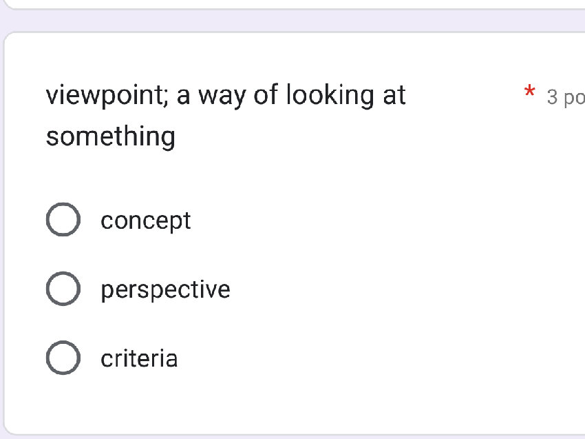 viewpoint; a way of looking at something | StudyX