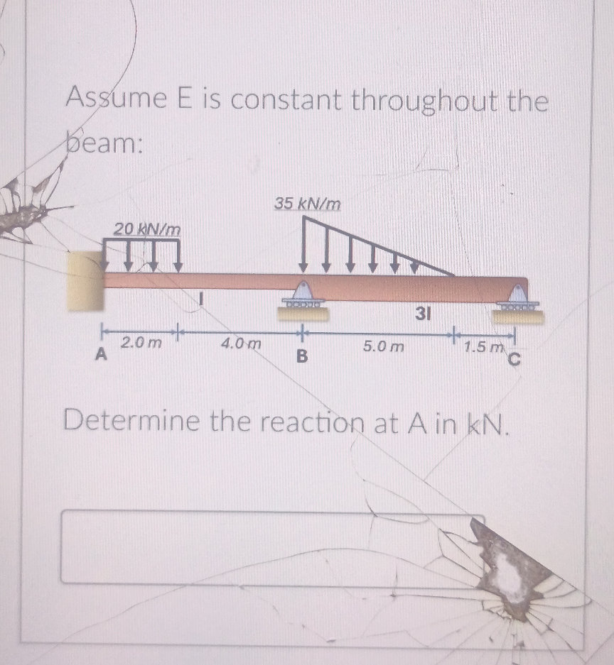Assume E is constant throughout the beam: | StudyX