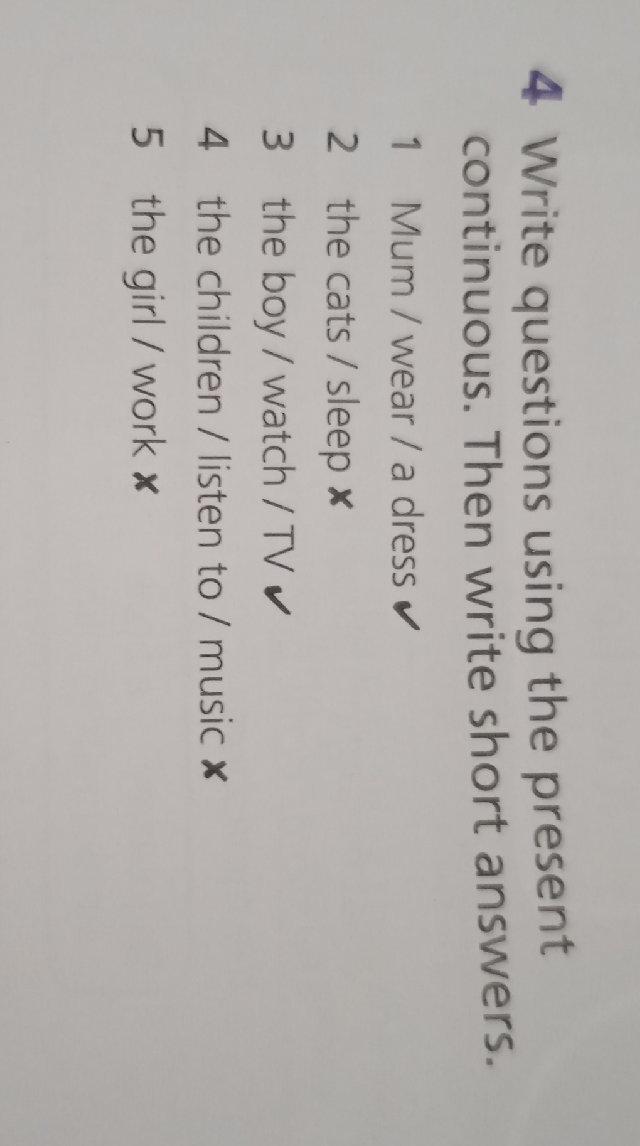 4 Write questions using the present | StudyX
