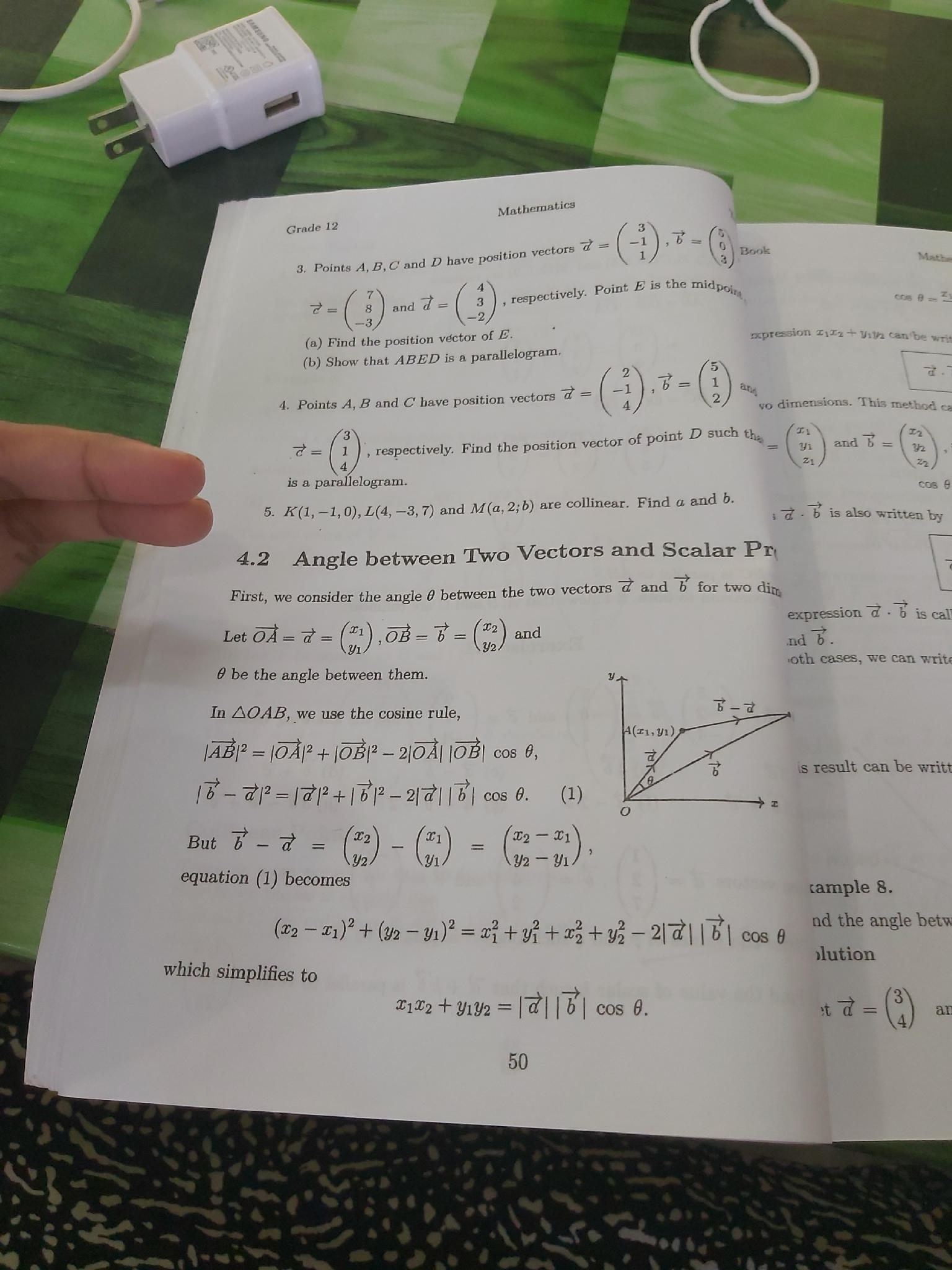 Grade 12 Mathematics 3. Points A, B, C and D | StudyX