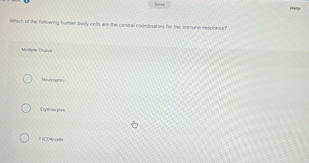 Which of the following human body cells are | StudyX