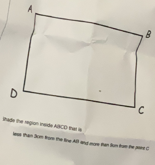 Shade the region inside ABCD that is less | StudyX