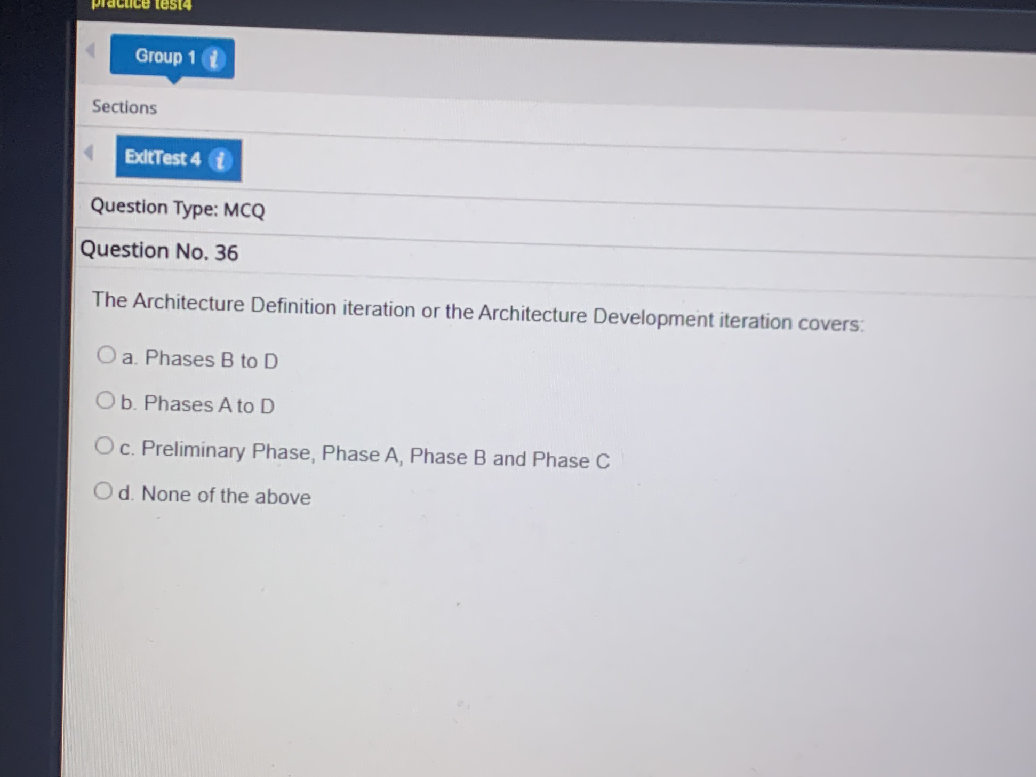 The Architecture Definition iteration or the | StudyX