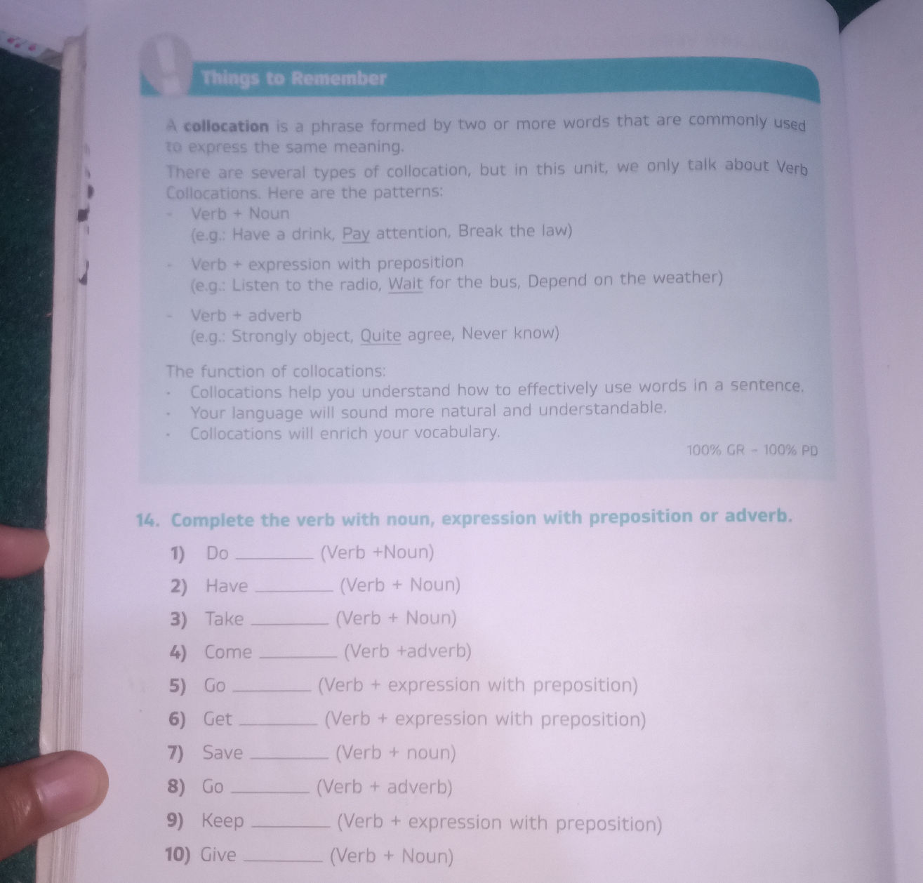 Things to Remember A collocation is a | StudyX