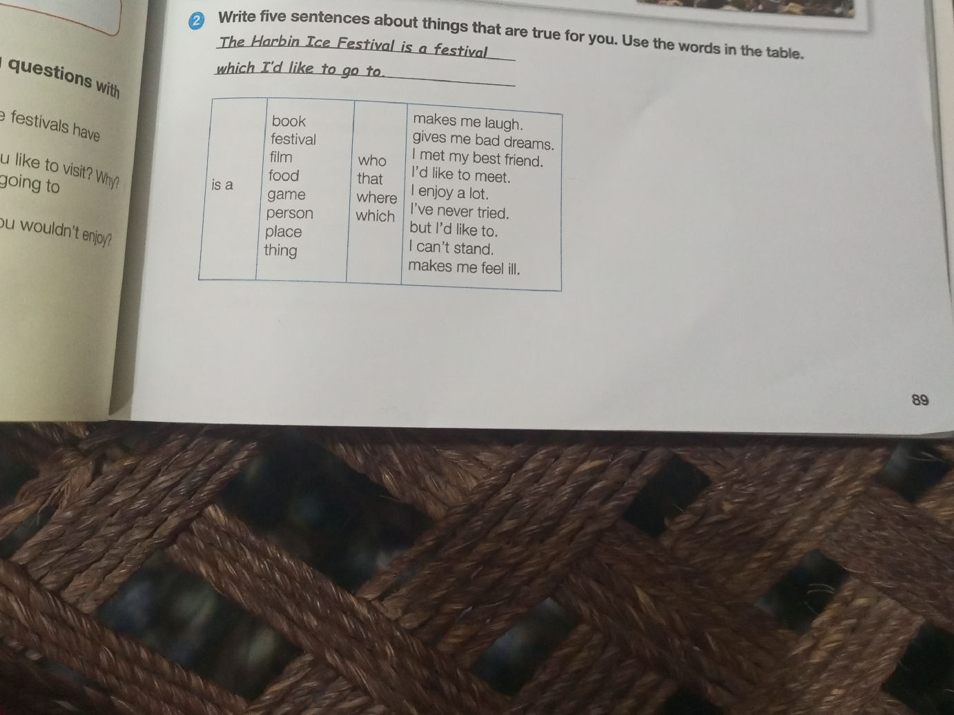 Write five sentences about things that are | StudyX