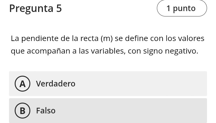La pendiente de la recta ($m$) se define con | StudyX