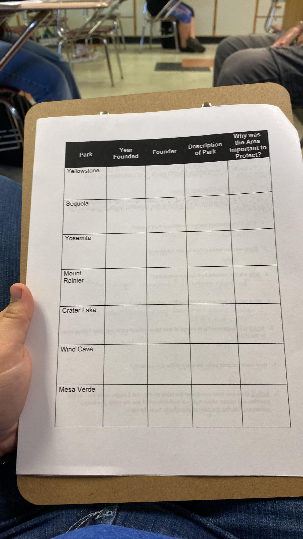 | Park | Year Founded | Founder | | StudyX