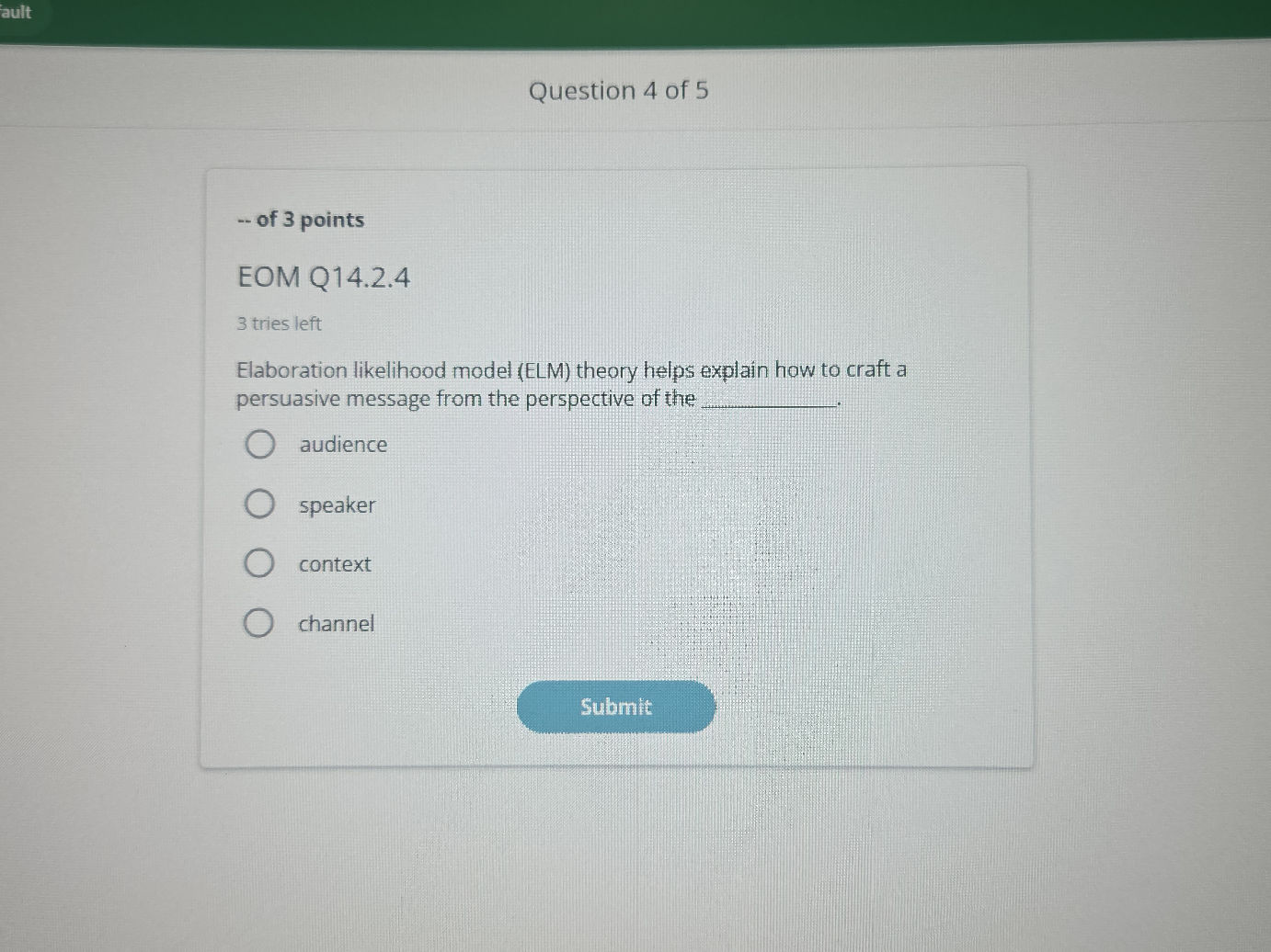 Elaboration likelihood model (ELM) theory | StudyX