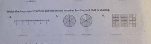 Write the improper fraction and the mixed | StudyX