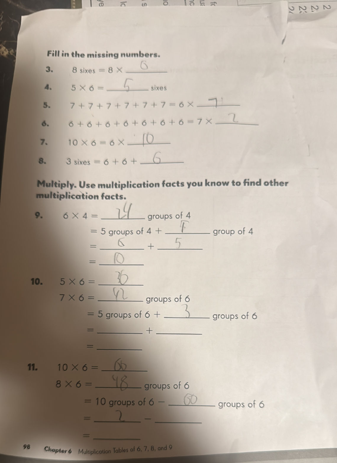 Multiply. Use multiplication facts you know | StudyX