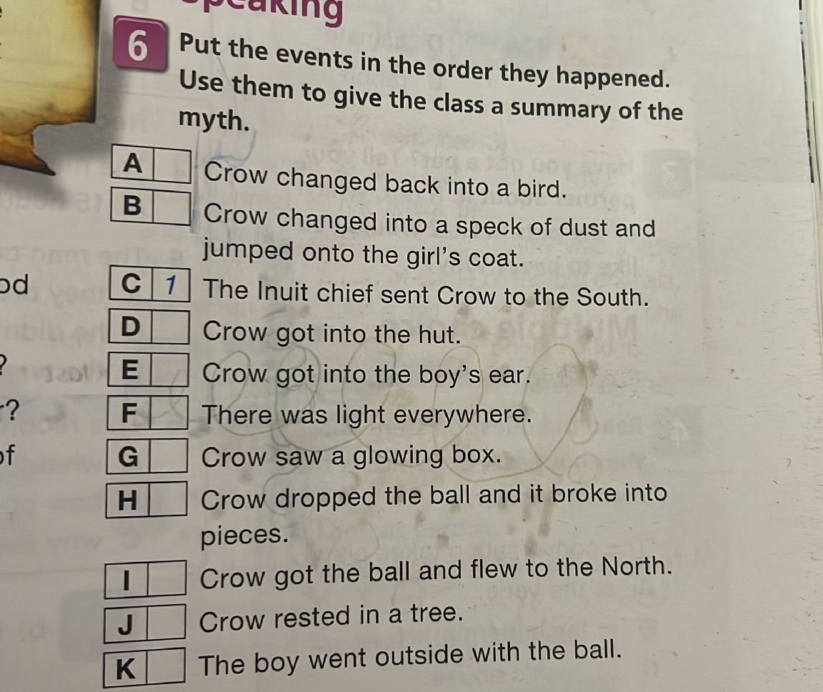 6 Put the events in the order they happened. | StudyX