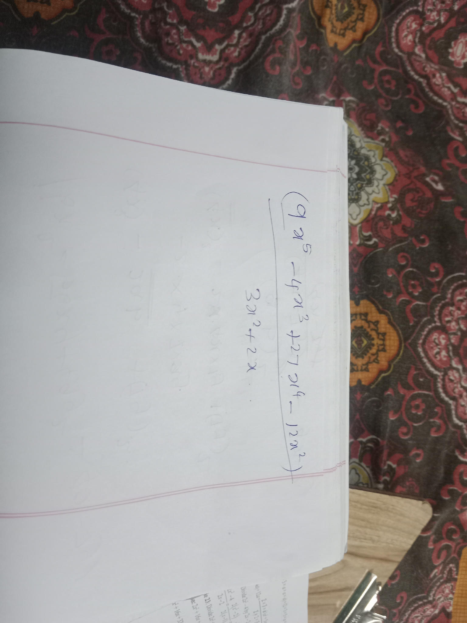 Factor the expression: $(9x^5 - 42x^3 + | StudyX