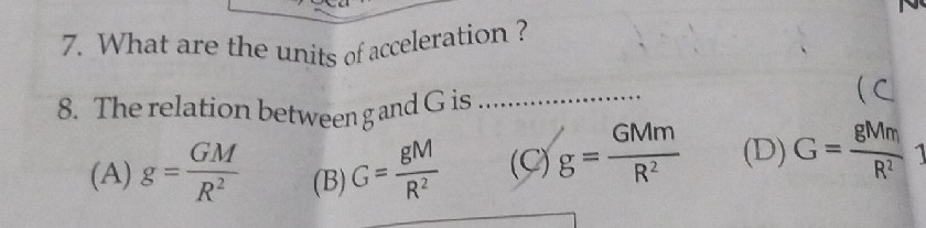 Units of Acceleration Question | StudyX