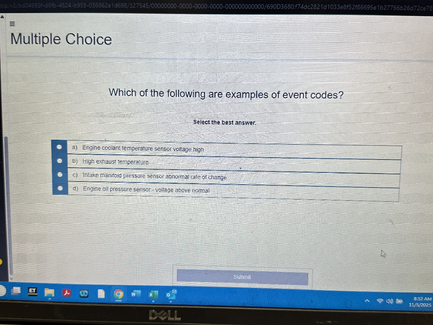 Which of the following are examples of event | StudyX