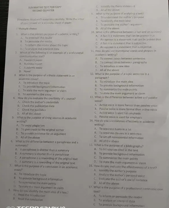 2. Which of the following is an example of a | StudyX