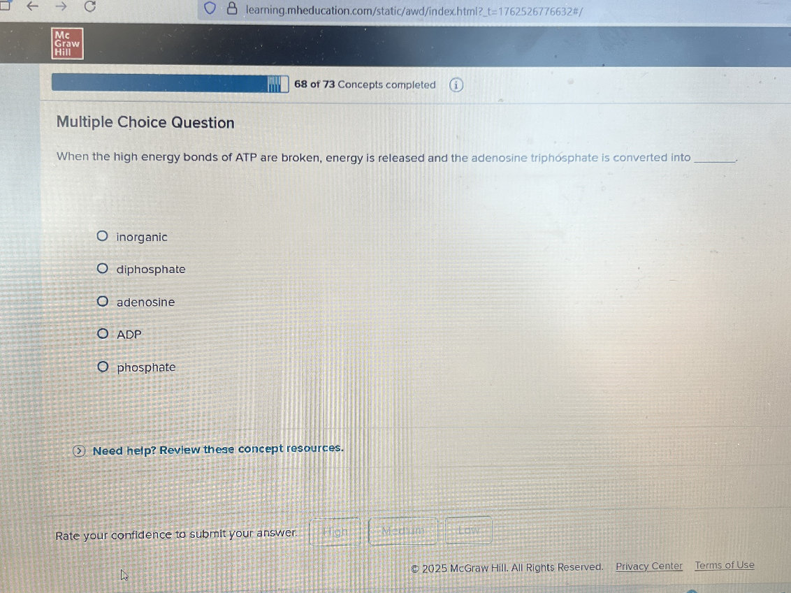 When the high energy bonds of ATP are | StudyX