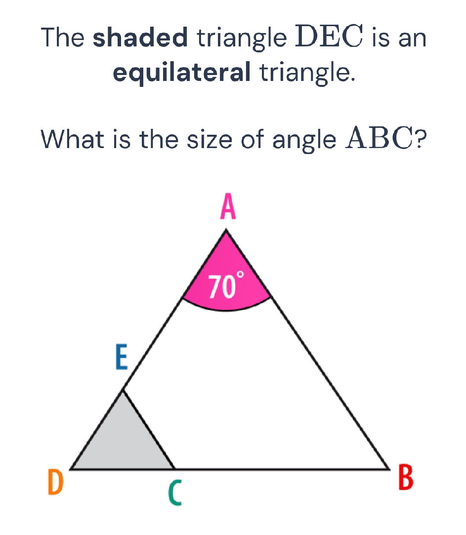 The shaded triangle DEC is an equilateral | StudyX
