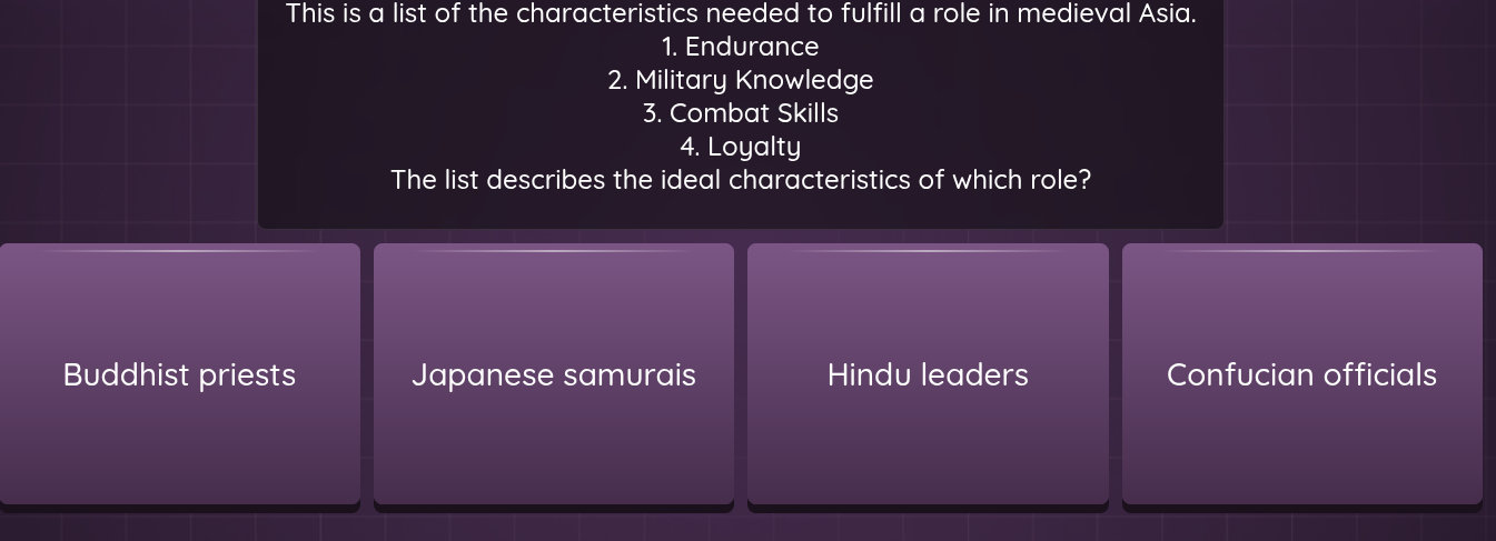 This is a list of the characteristics needed | StudyX