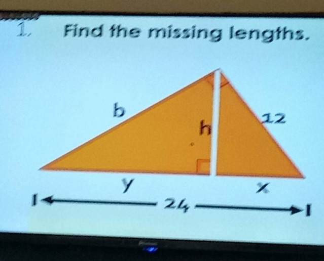 1. Find the missing lengths. The diagram | StudyX