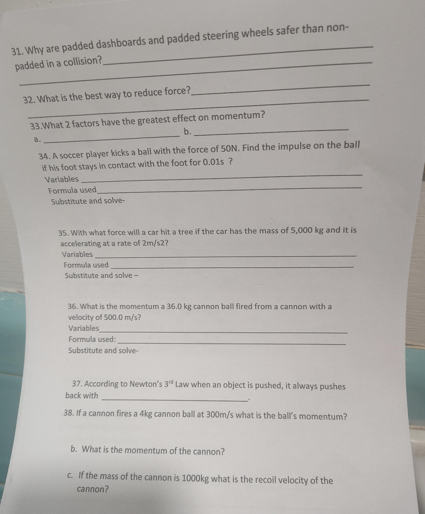 32. What is the best way to reduce force? | StudyX