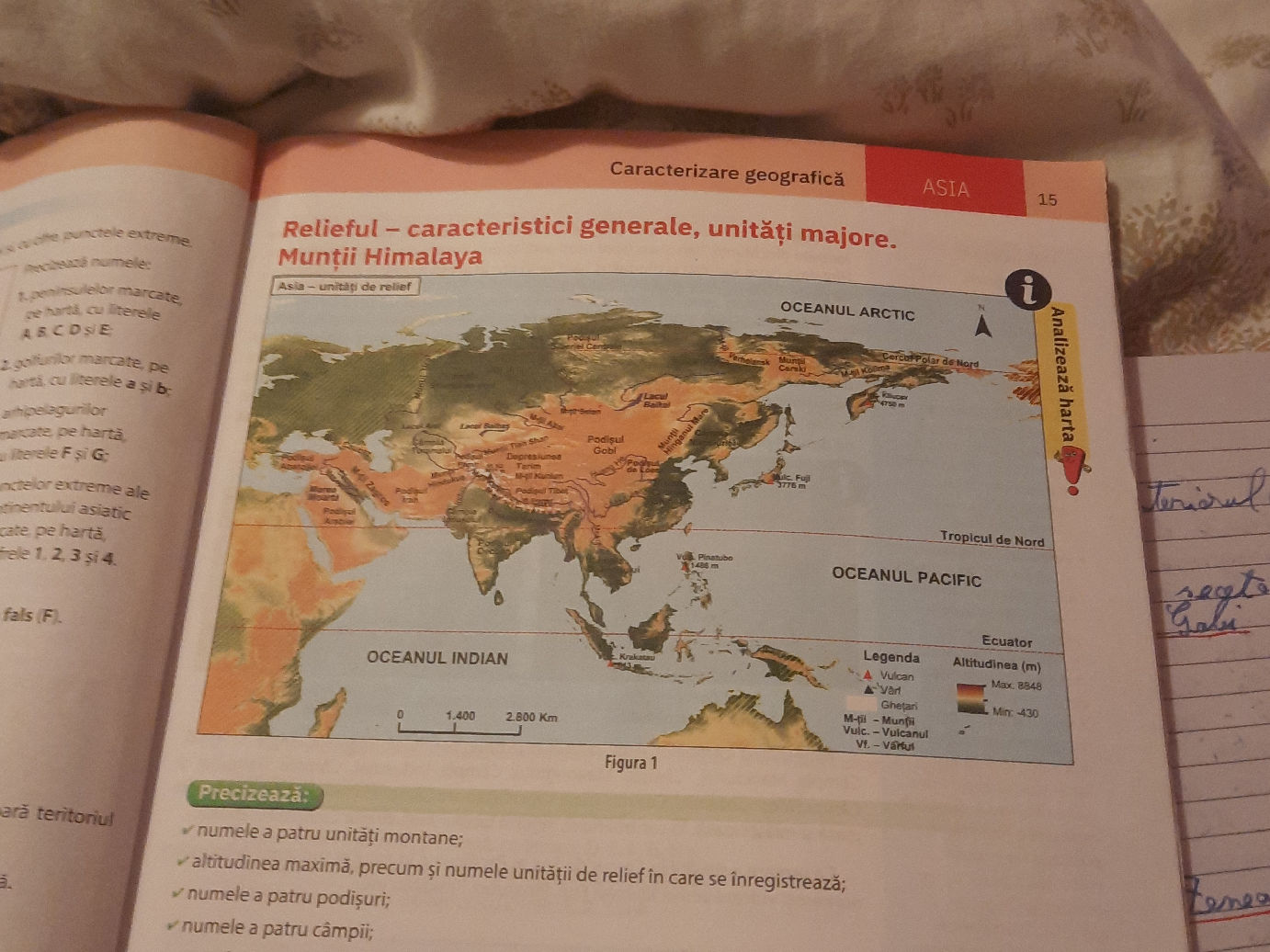 Caracterizare geografică ASIA Relieful - | StudyX