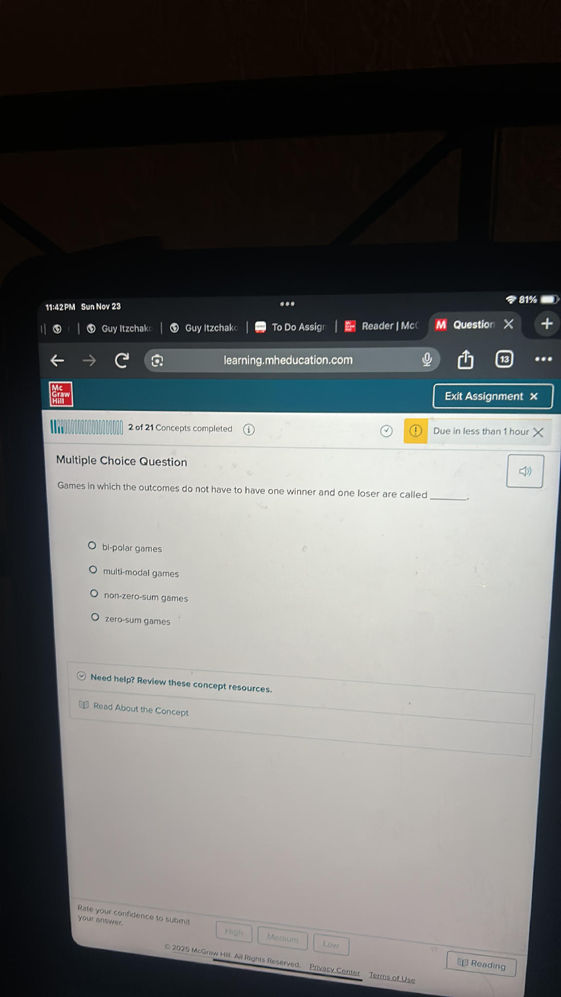 Multiple Choice Question Games in which the | StudyX