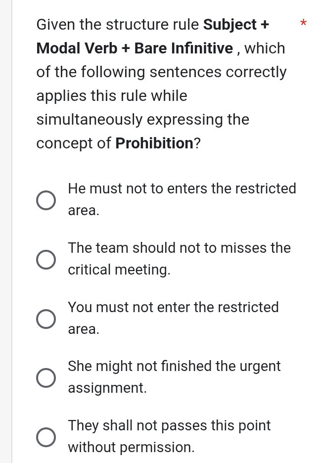 Given the structure rule Subject + Modal | StudyX