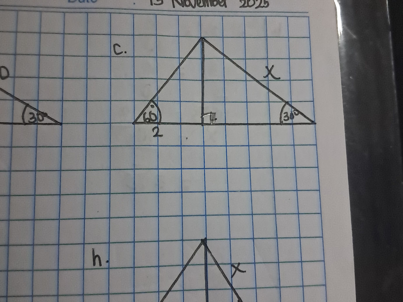 C. (The image shows a large triangle divided | StudyX
