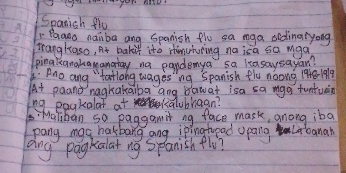 Spanish flu 1. Paano naiiba ang Spanish flu