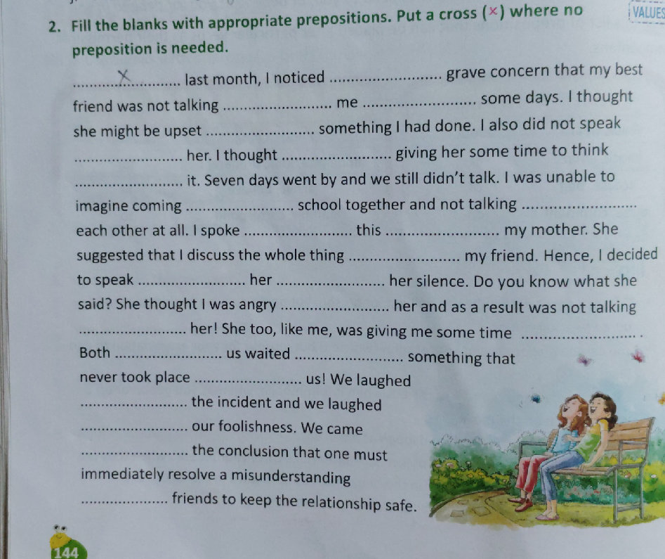 2. Fill the blanks with appropriate | StudyX