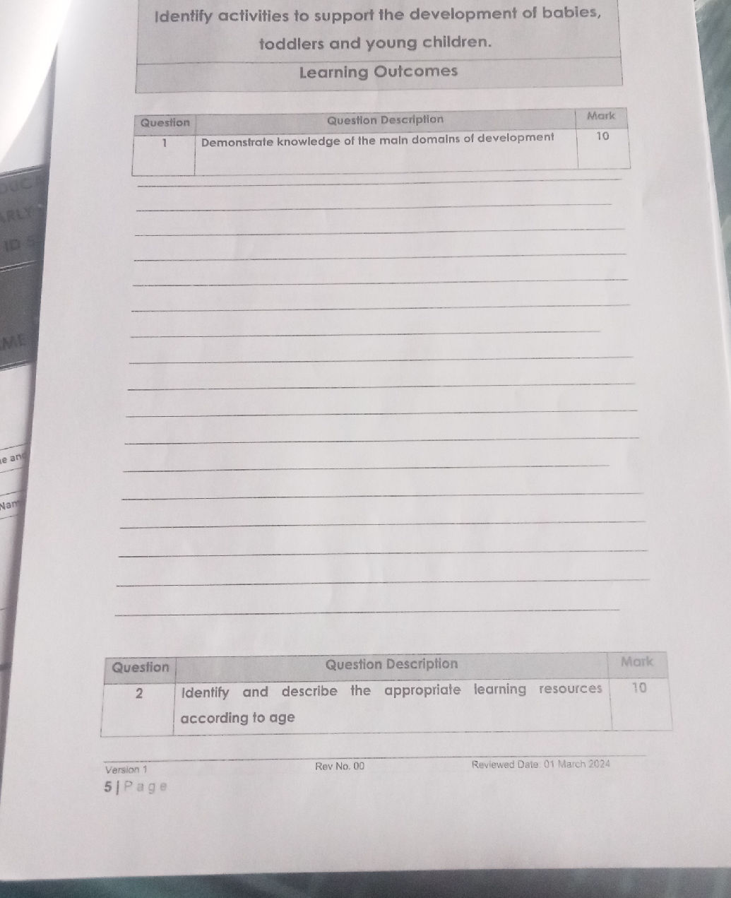 Learning Outcomes | Question | Question | StudyX