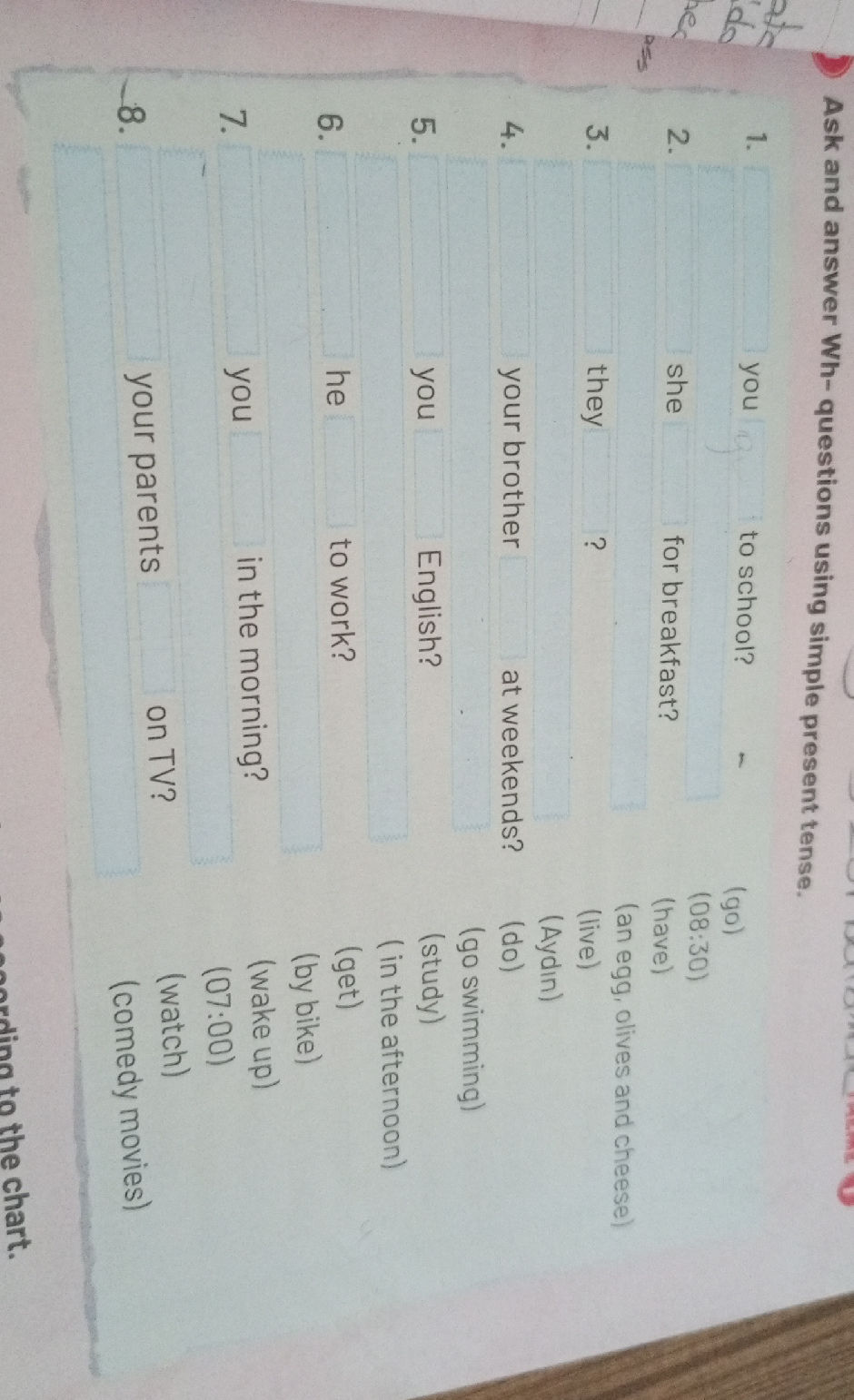 Ask and answer Wh-questions using simple | StudyX
