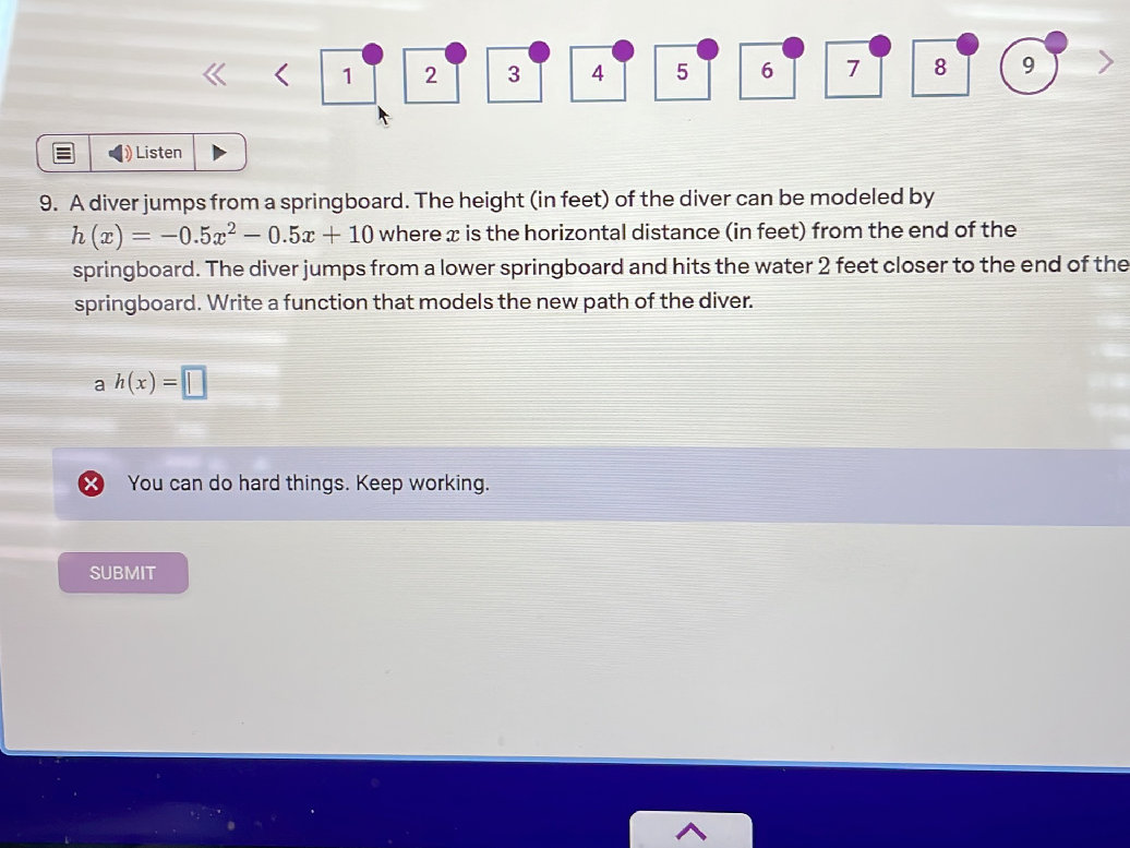 9. A diver jumps from a springboard. The | StudyX