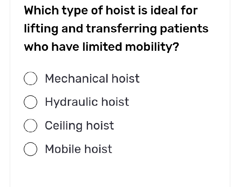 Which Type Of Hoist Is Ideal For Lifting And Studyx