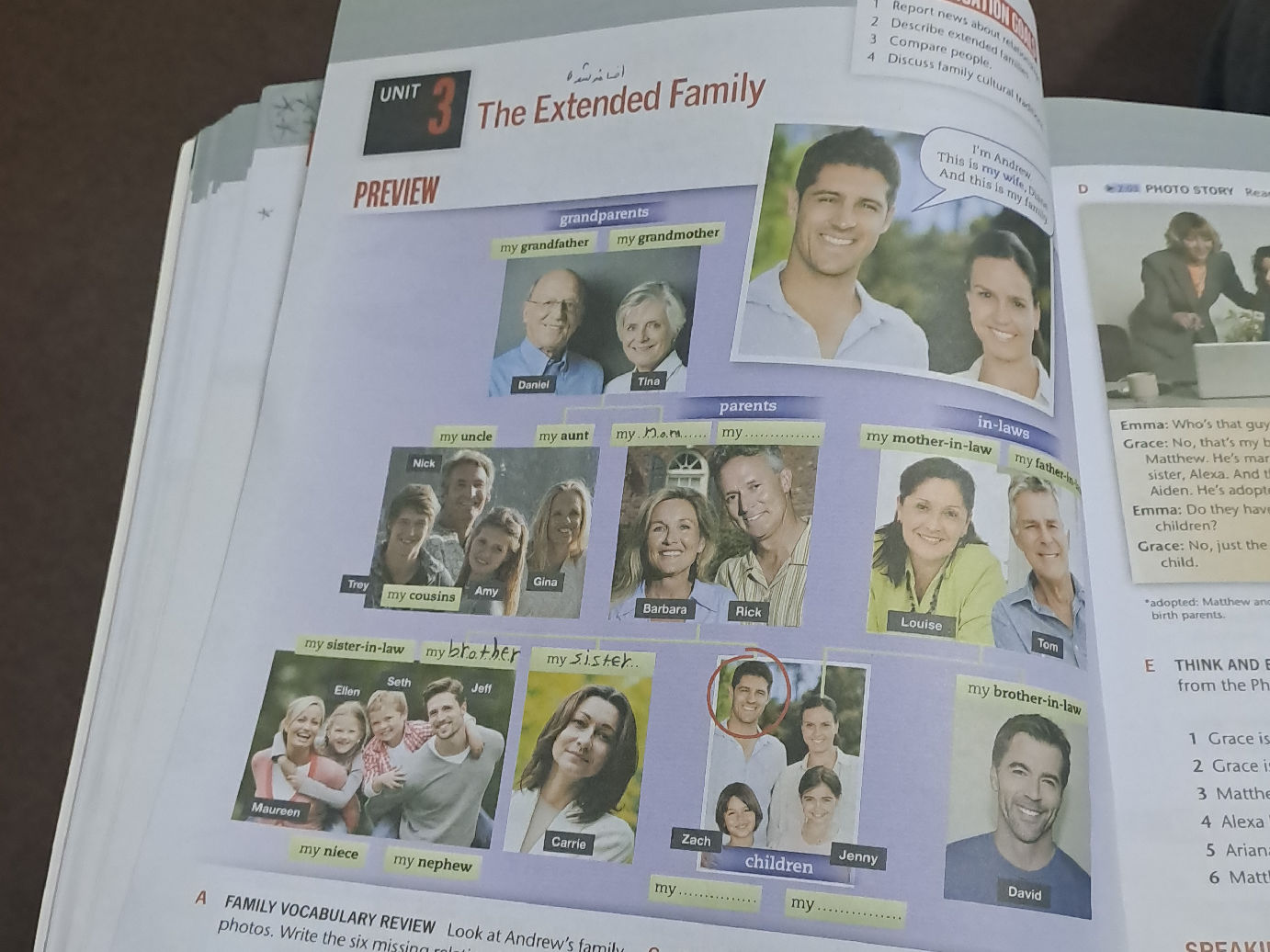 A FAMILY VOCABULARY REVIEW Look at Andrew's | StudyX