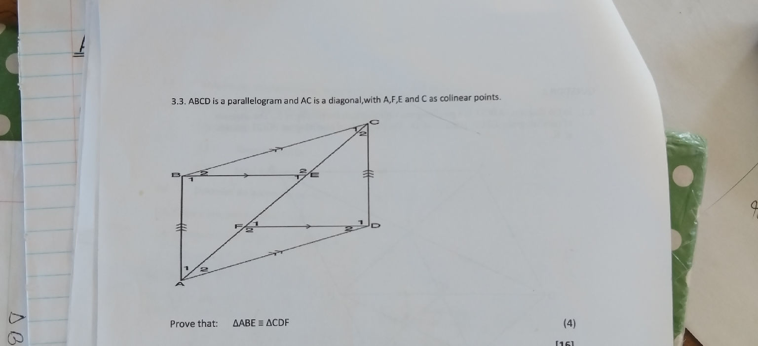 3.3. ABCD is a parallelogram and AC is a | StudyX
