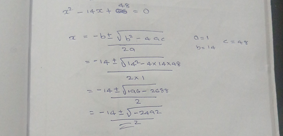 Given the quadratic equation, which appears | StudyX