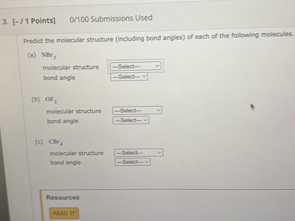 Predict the molecular structure (including | StudyX