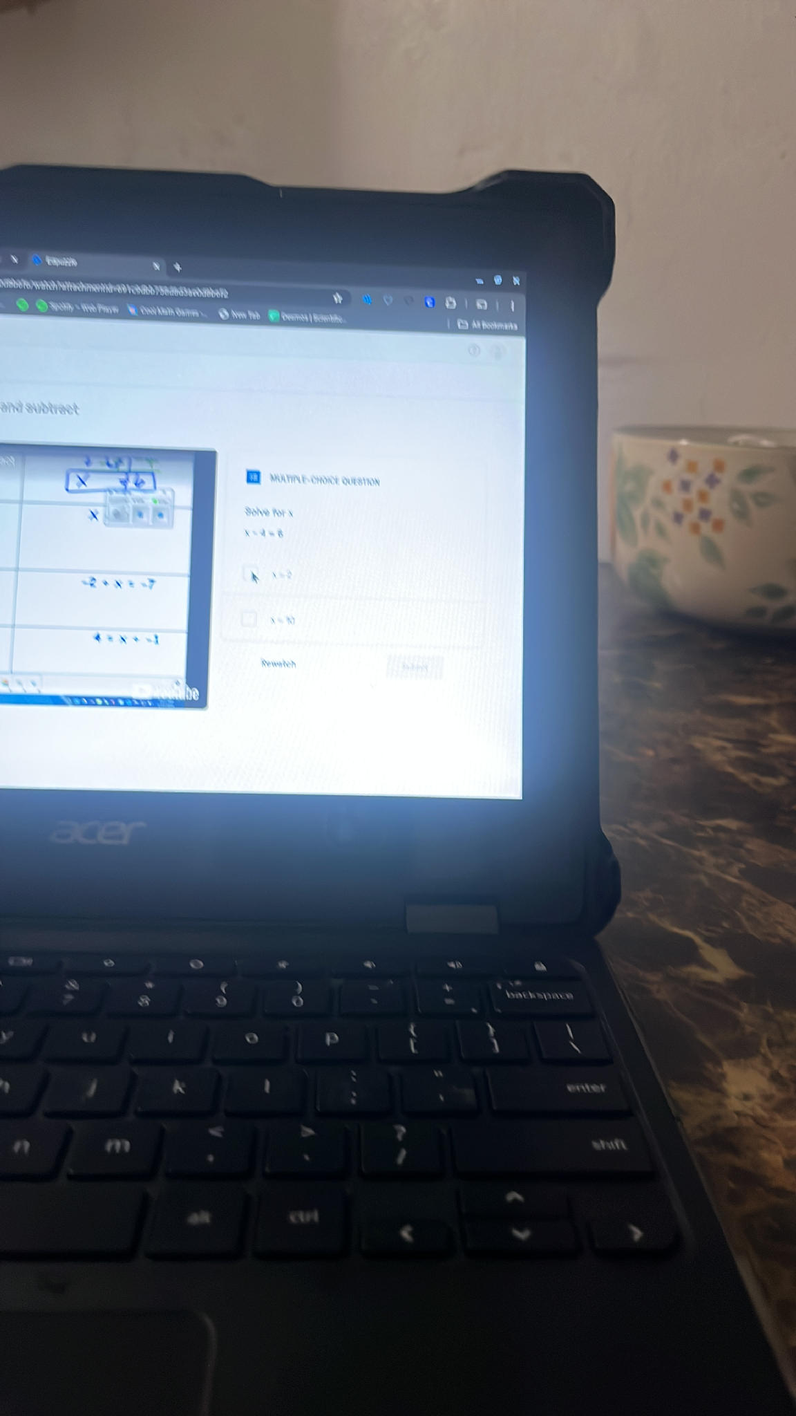 MULTIPLE-CHOICE QUESTION Solve for $x$ | StudyX