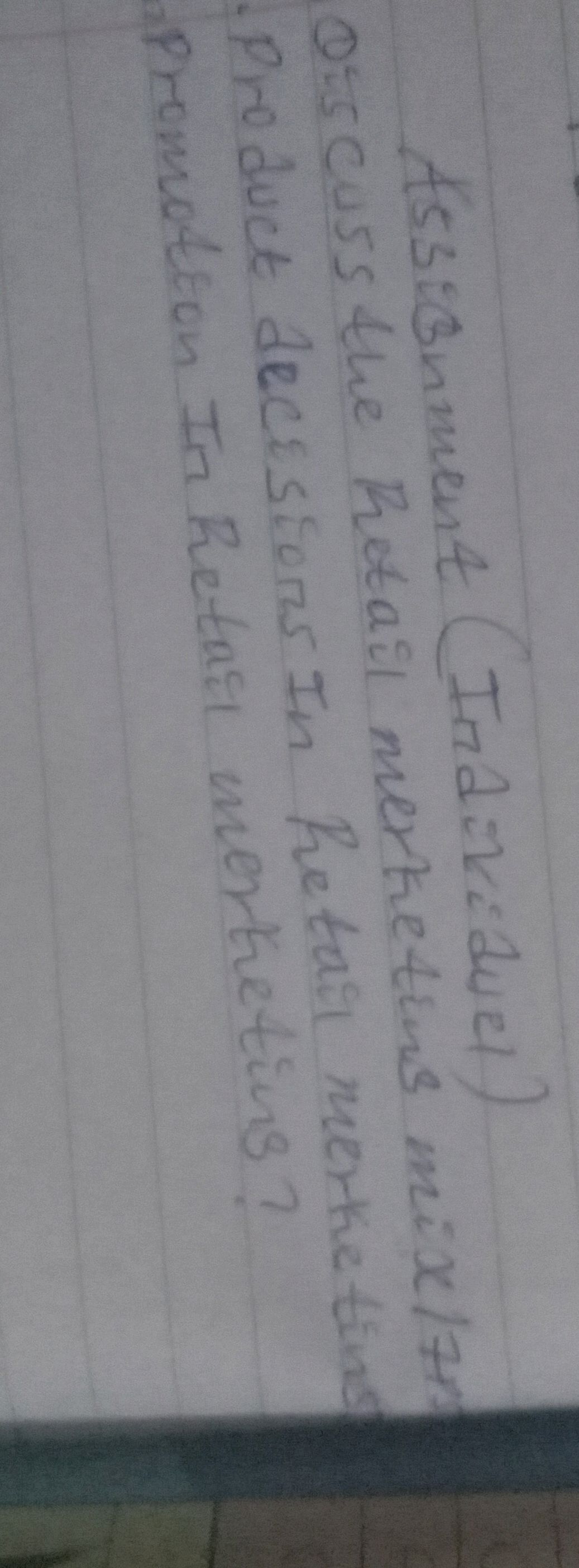 Assignment (Individuel) Discuss the Retail | StudyX