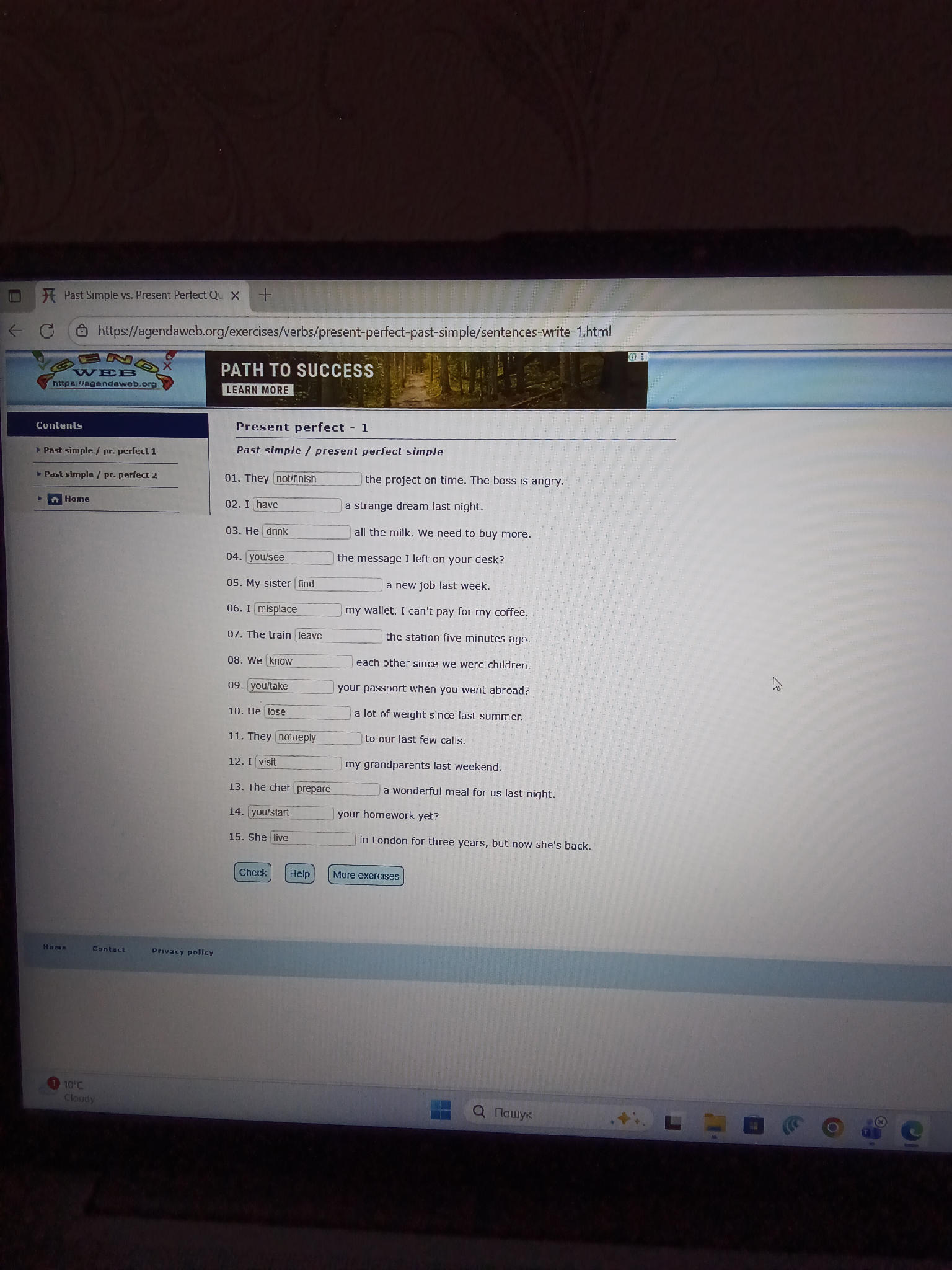Present perfect - 1 Past simple / present | StudyX