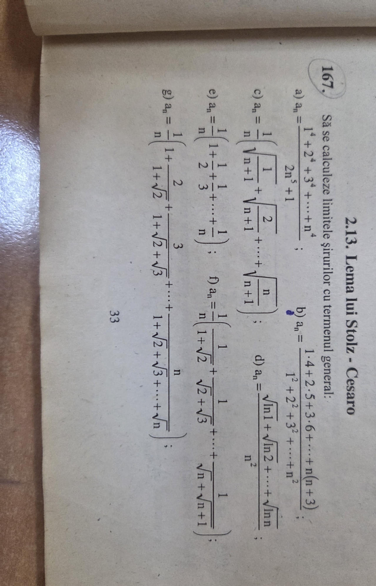 2.13. Lema lui Stolz - Cesaro Să se | StudyX