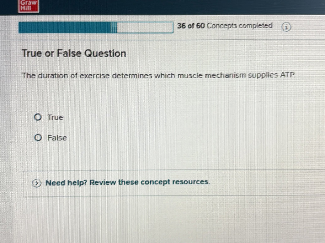 True or False Question The duration of | StudyX