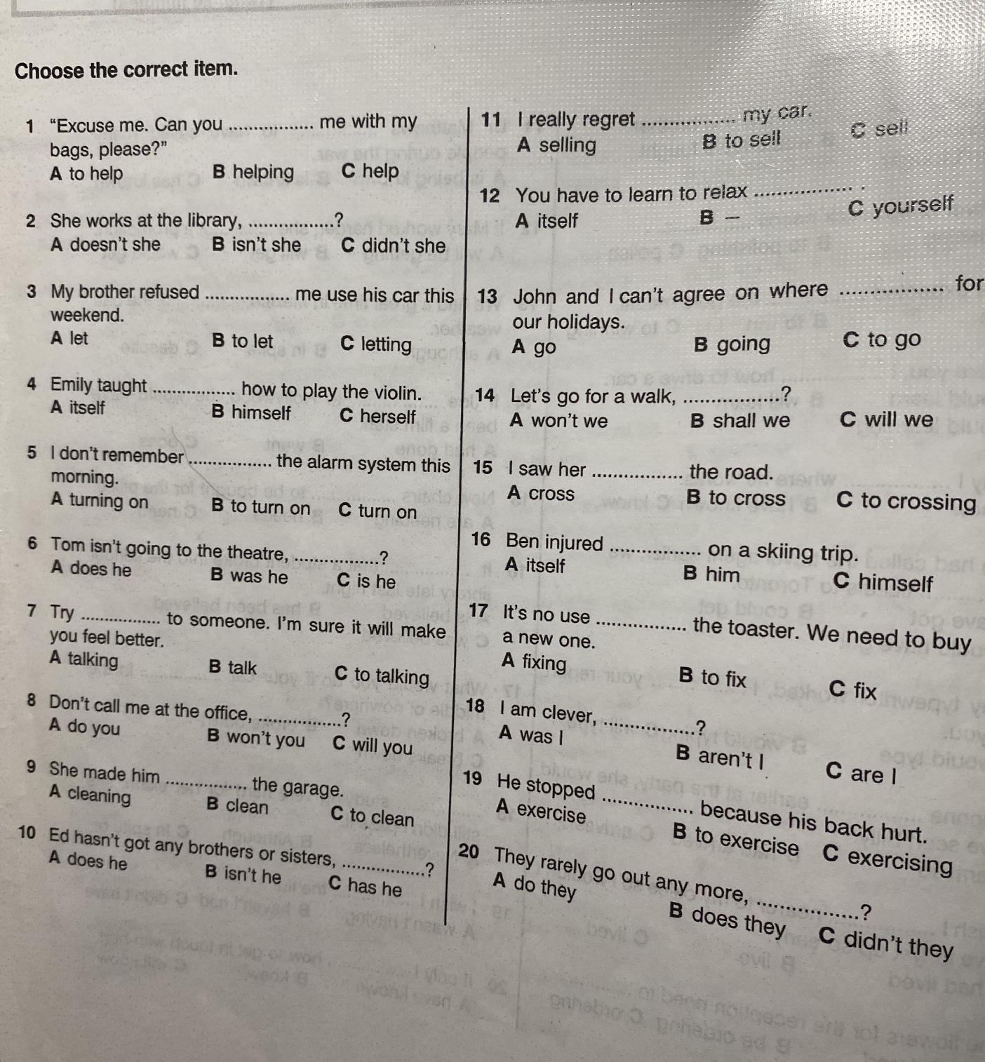 "Excuse me. Can you .................... me | StudyX