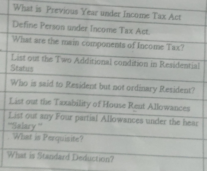 What is Previous Year under Income Tax Act | StudyX